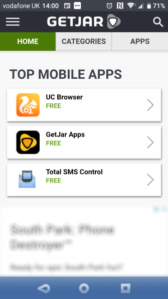 Evite GetJar! Milhares de aplicativos móveis gratuitos com risco de malware