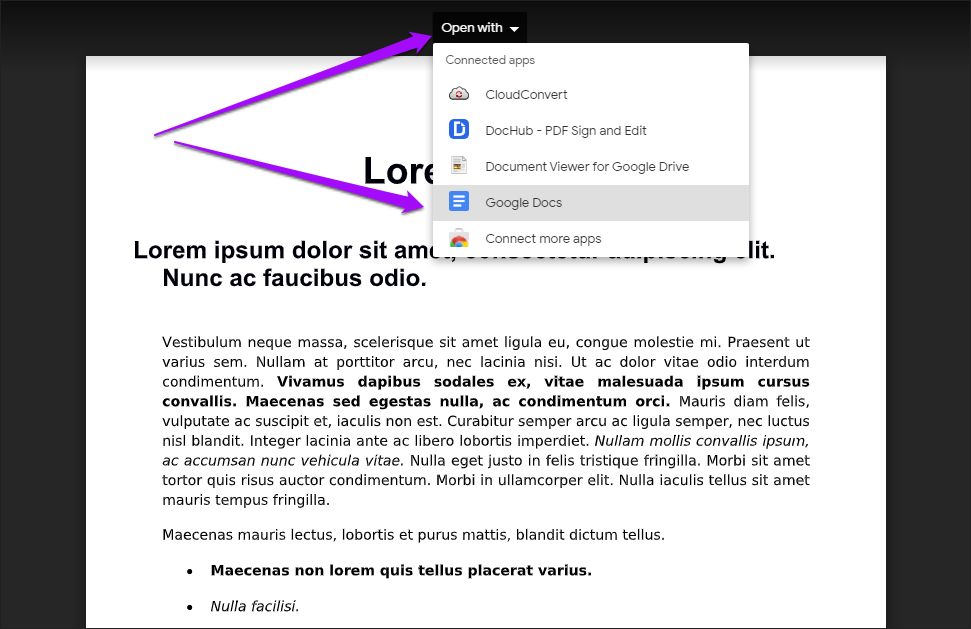 Como converter DOCX para GDOC no Google Docs