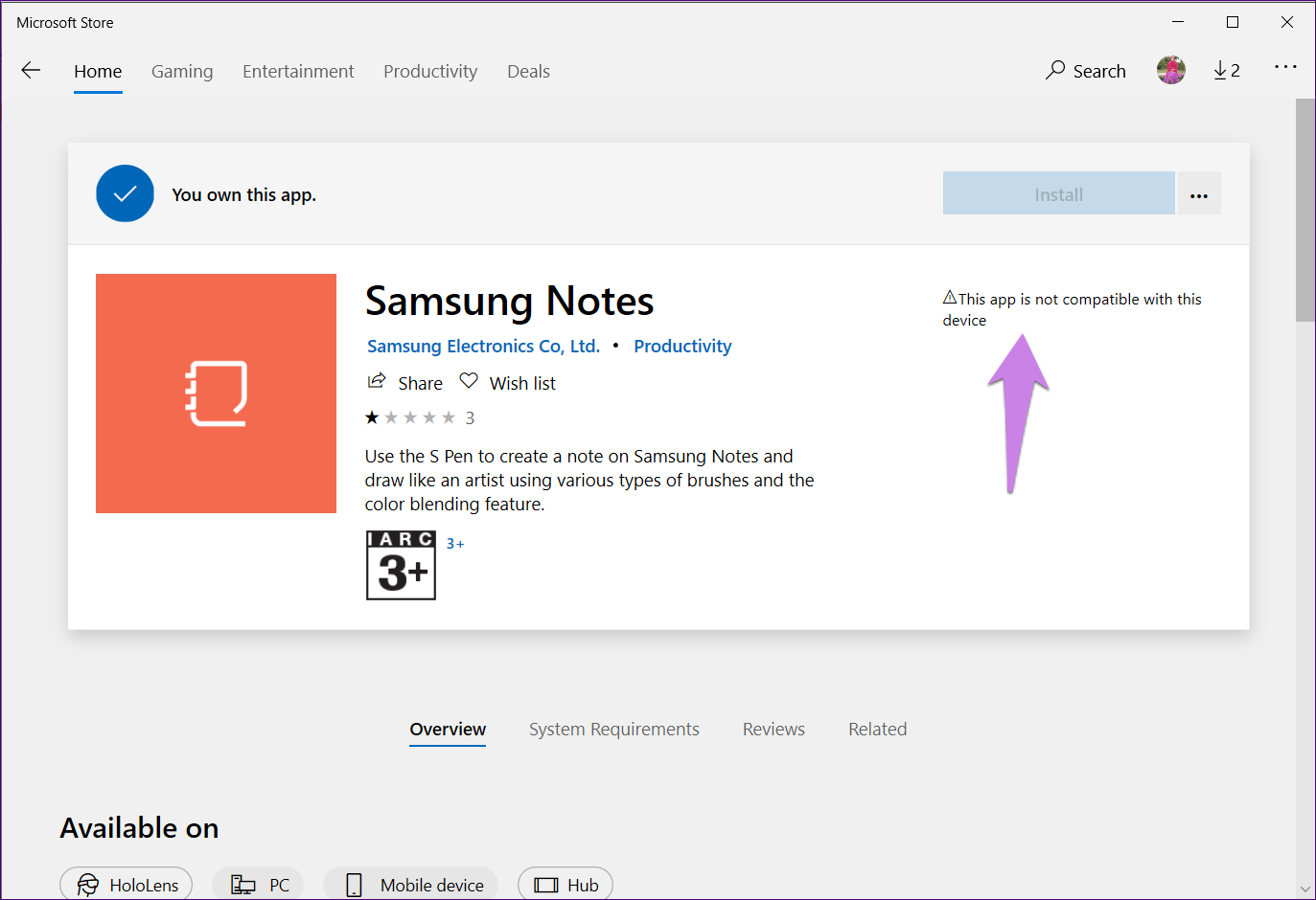 Como visualizar o Samsung Notes no Windows