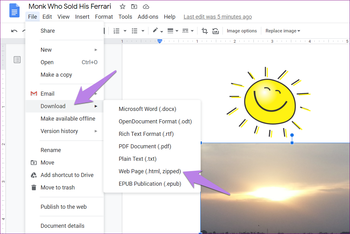 Como salvar imagens do Google Docs no telefone e no PC