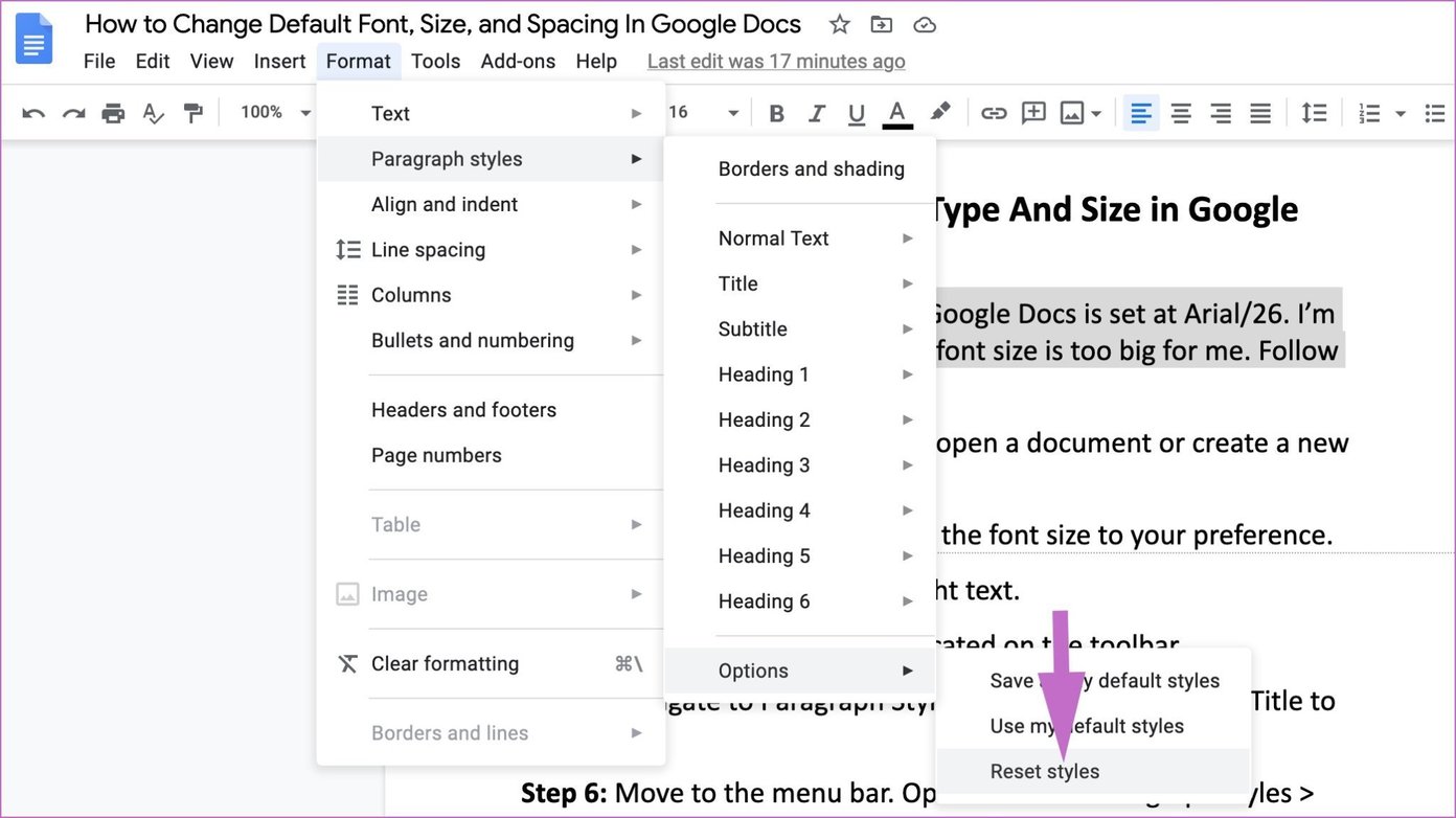 Como alterar a fonte, o tamanho e o espaçamento padrão no Google Docs