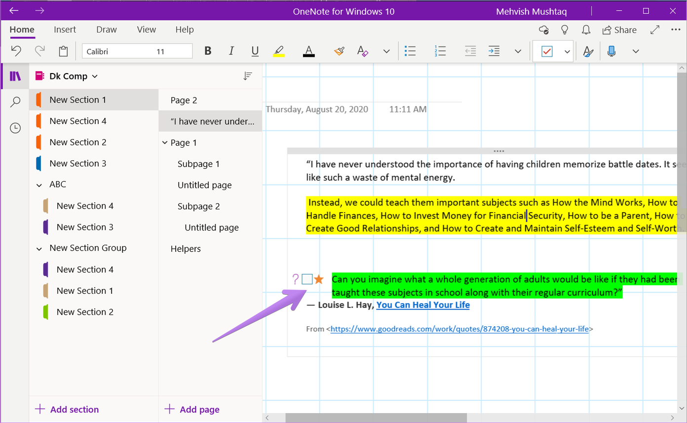 Um guia completo para usar e gerenciar tags no Microsoft OneNote