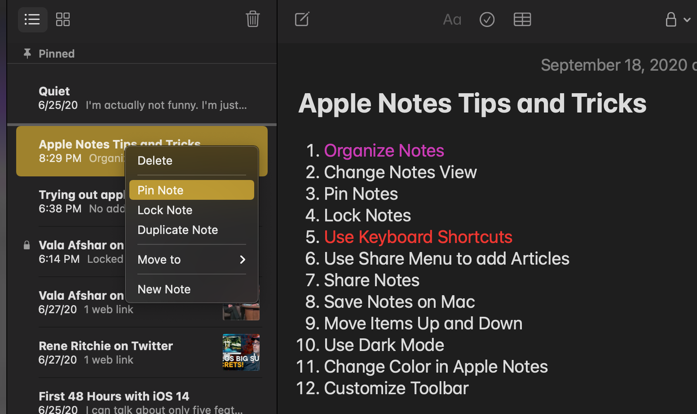As 11 principais dicas e truques do Apple Notes para usuários de Mac ...