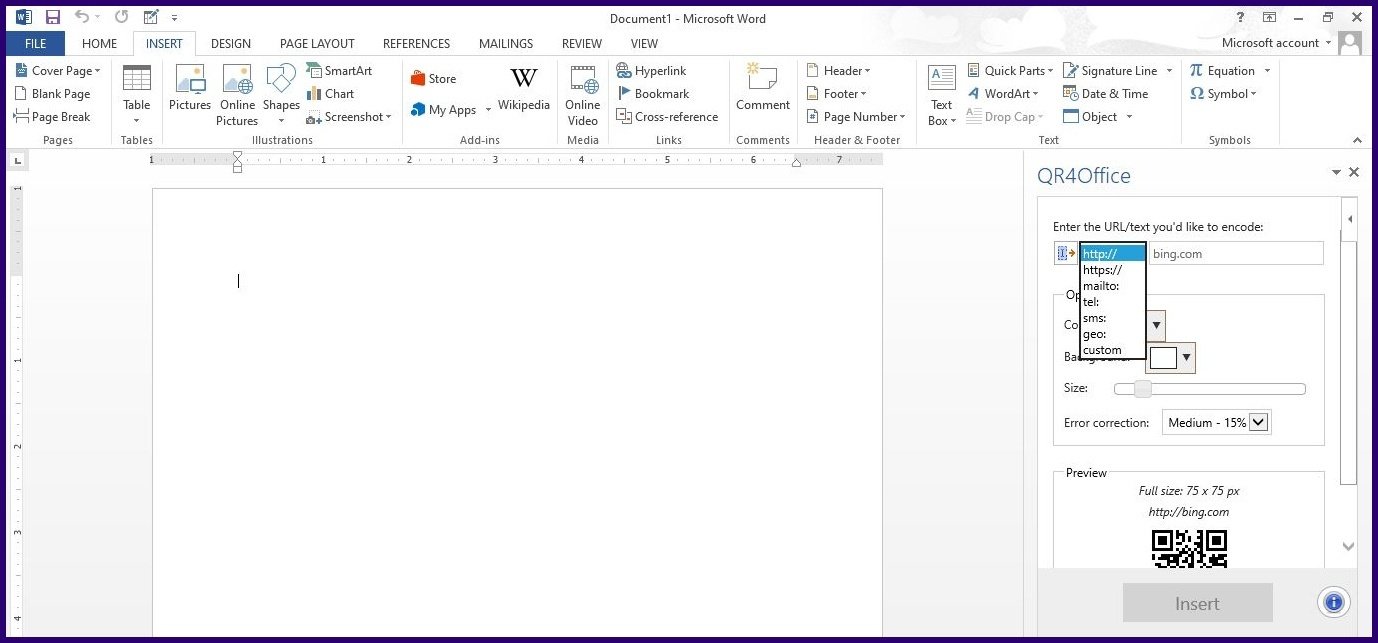 Como criar códigos QR no Microsoft Office usando QR4Office