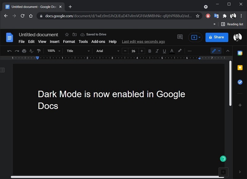 Como usar o Google Docs no modo escuro no Chrome