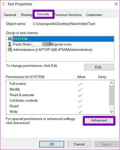 Como obter a propriedade de arquivos ou pastas no Windows 10