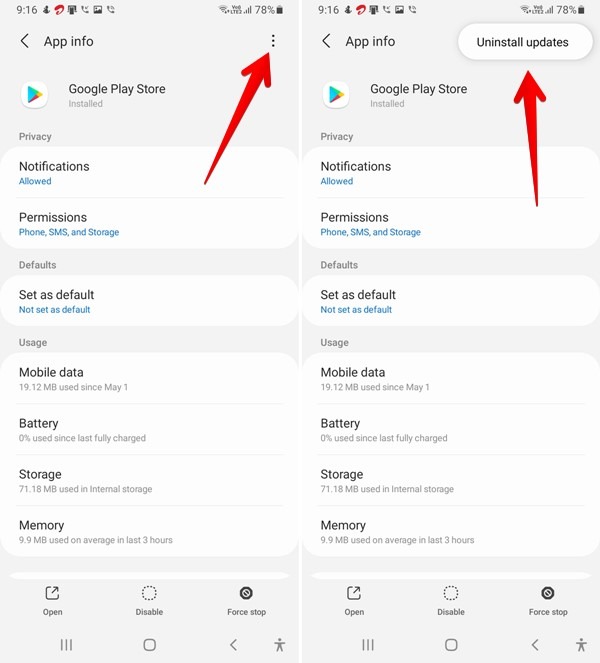 Como desinstalar e reinstalar Google Play Store no Android