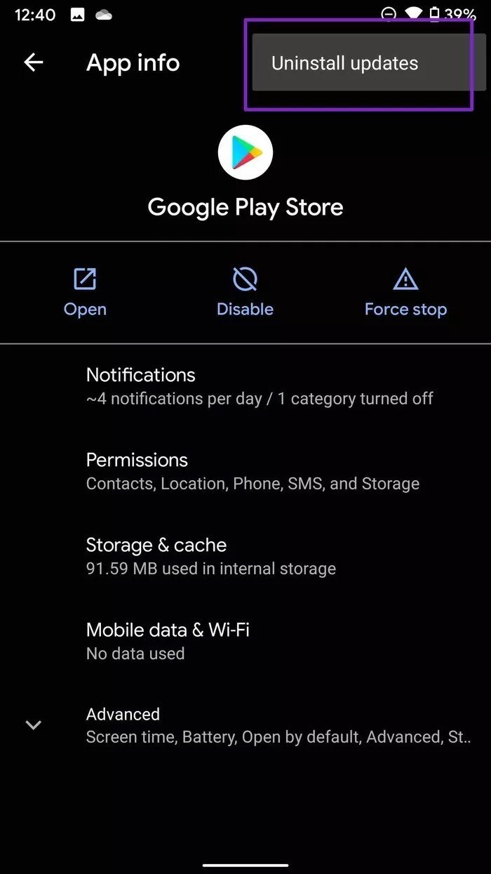 Sete maneiras principais de consertar que a Google Play Store não abre no Android - Apps Android