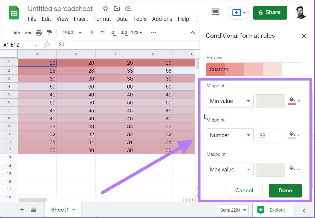 Como criar um mapa de calor no Google Sheets