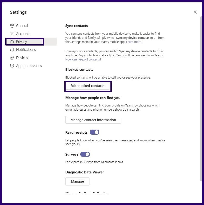 Como bloquear um contato no Microsoft Teams