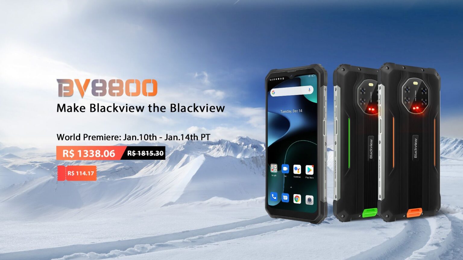 Blackview BV8800 está em promoção custando apenas US$ 199,99