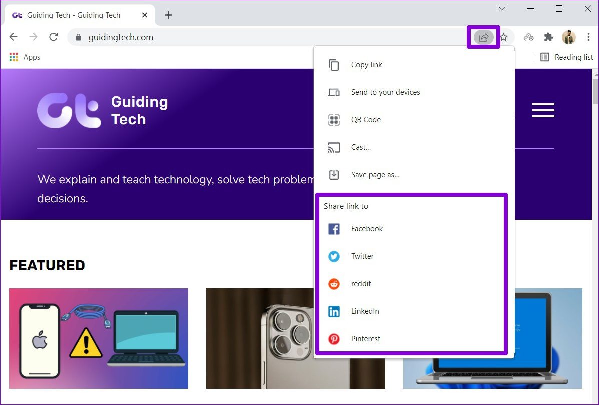 As 3 principais maneiras de compartilhar links de páginas da Web do ...