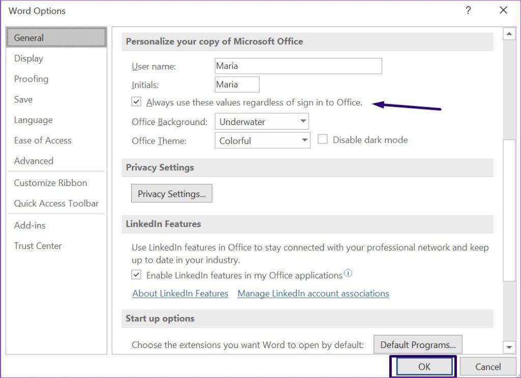 Como editar o nome do autor no Microsoft Word