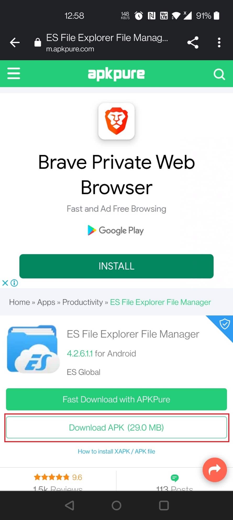 Como usar .estrongs no Android