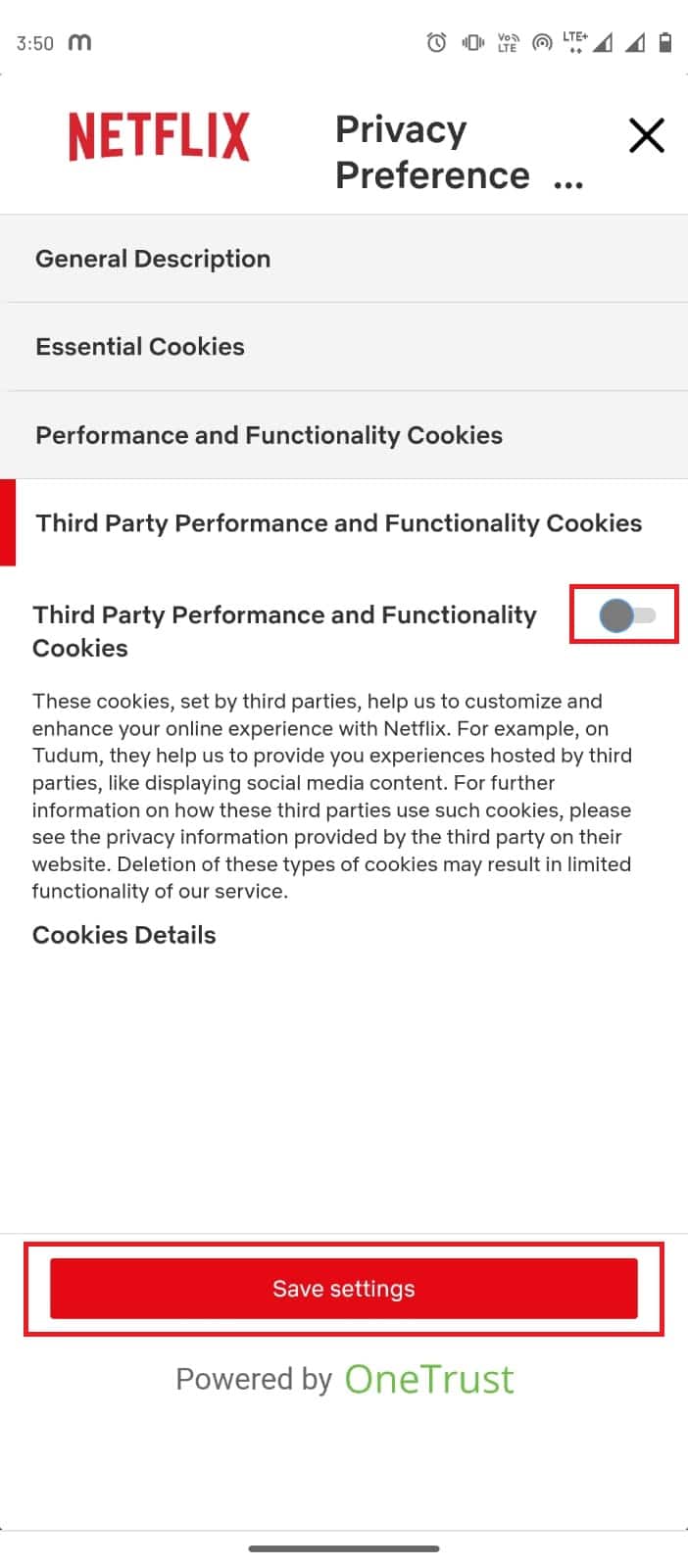 Como excluir cookies da Netflix no Android