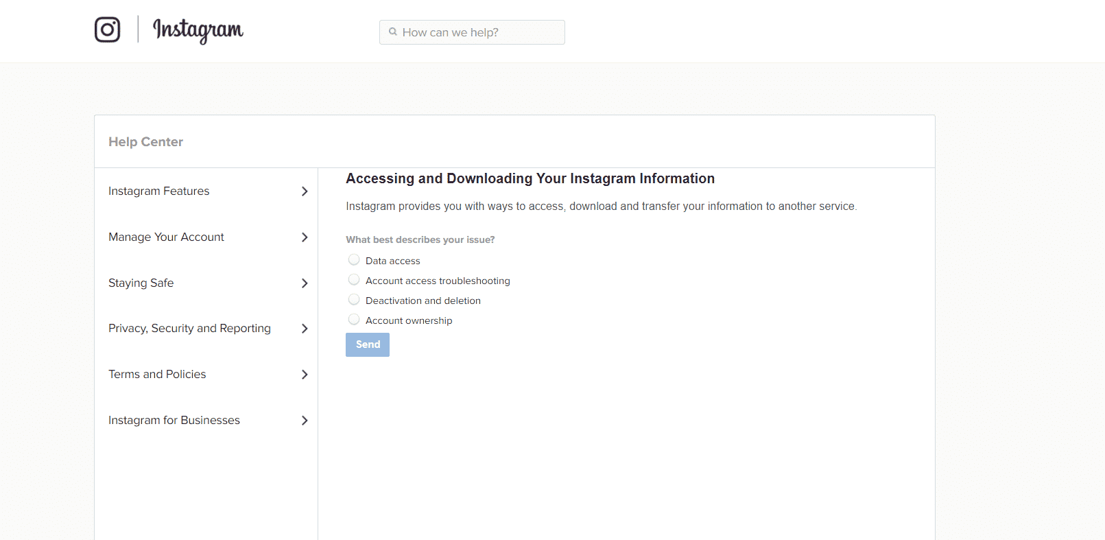 Corrigir o erro de login obrigatório de feedback do Instagram
