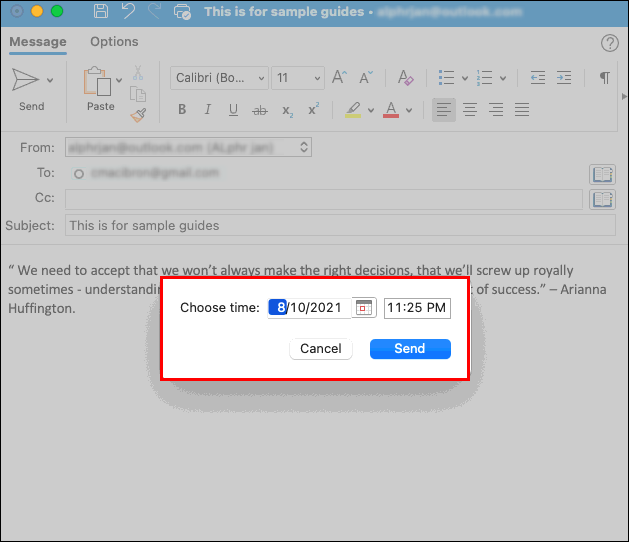 Como agendar um e-mail no Outlook