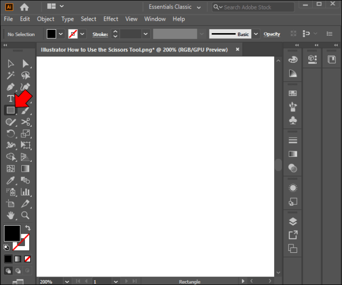 Como usar a ferramenta Tesoura no Illustrator