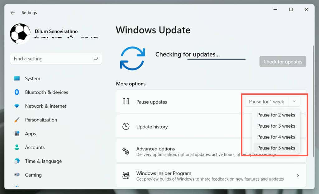 Como pausar ou parar as atualizações e atualizações do Windows