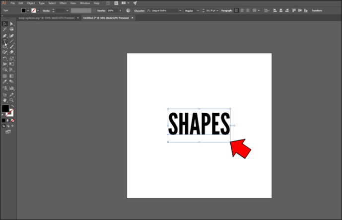 Como transformar texto em forma no Illustrator