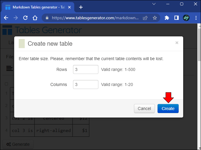 Como criar uma tabela no Markdown