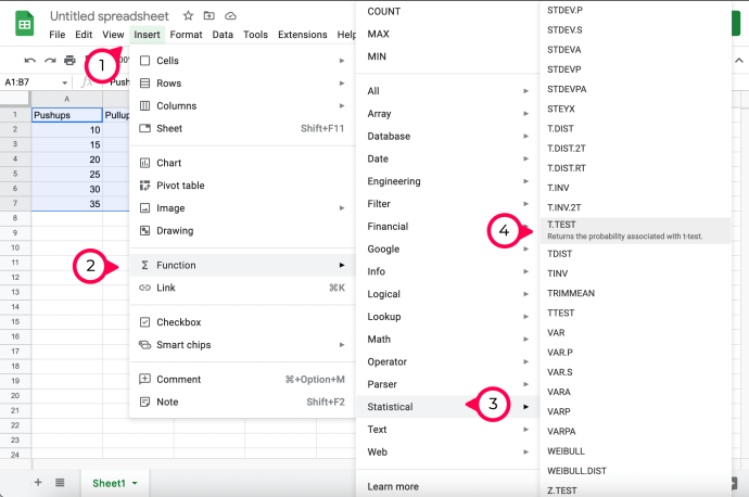 Como calcular o valor-p no Planilhas Google Como calcular o valor-p no Planilhas Google