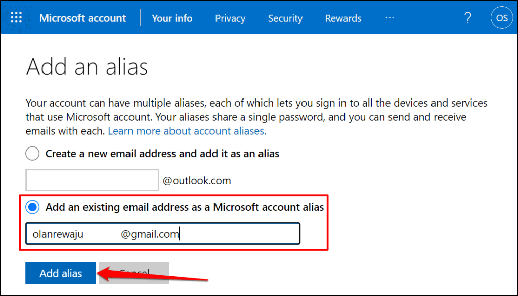 Como alterar o e-mail da sua conta da Microsoft