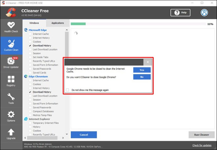 Como limpar o cache no Windows 10