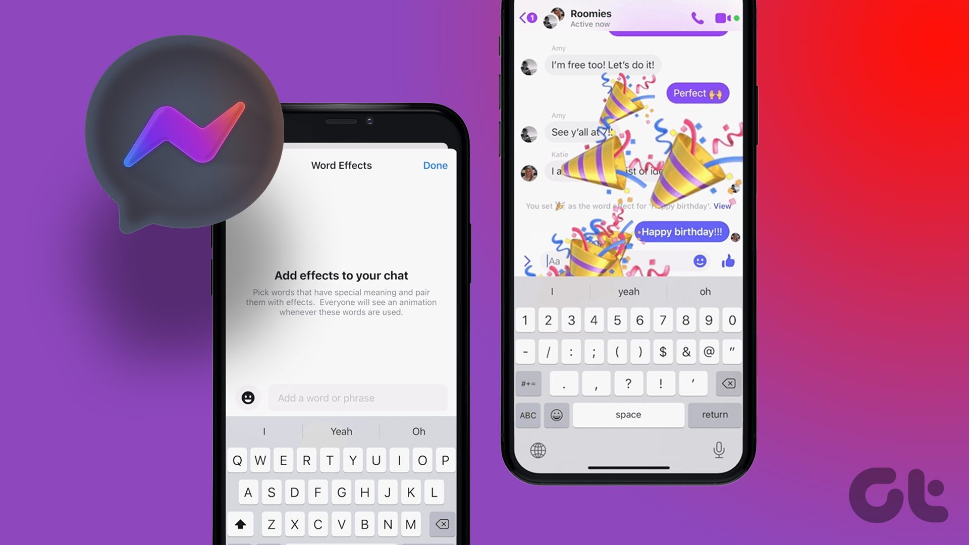 Como adicionar efeitos especiais às palavras no Facebook Messenger