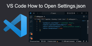 Como abrir Settings.json no VS Code