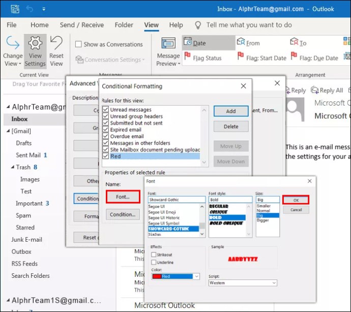 Como destacar e-mails com cores no Outlook