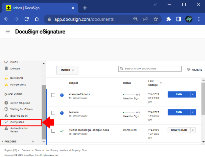 Como adicionar assinatura no DocuSign