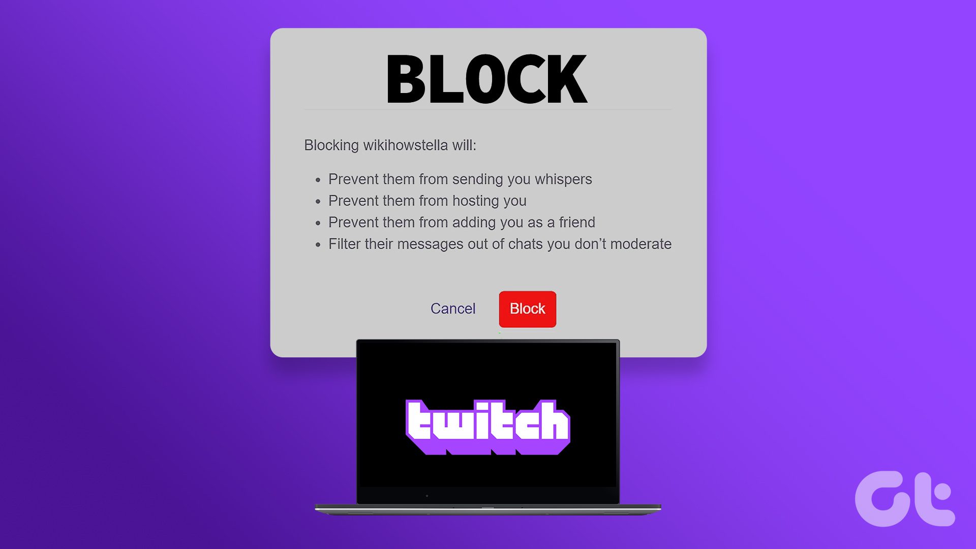 Como bloquear alguém no Twitch no navegador da Web