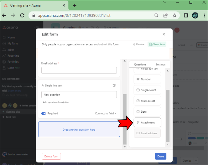 Como criar um formulário no Asana