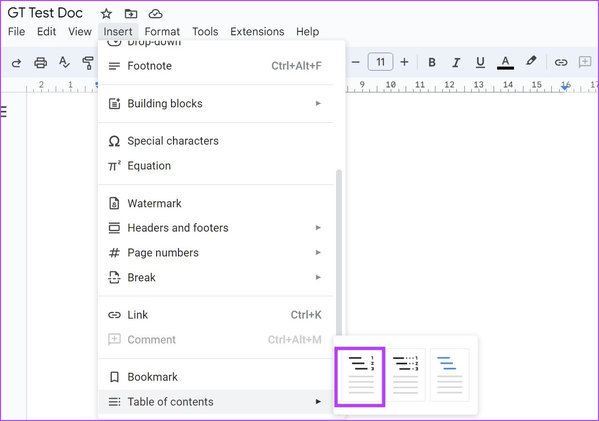 Como fazer um sumário no Google Docs