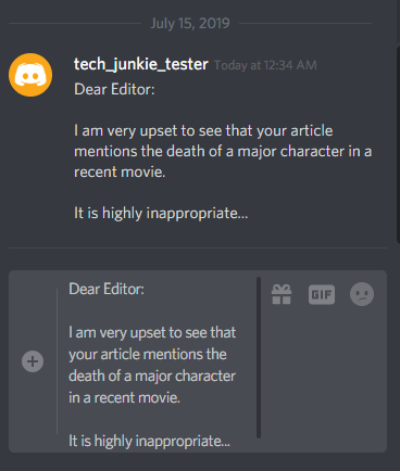 Como riscar ou riscar o texto no Discord