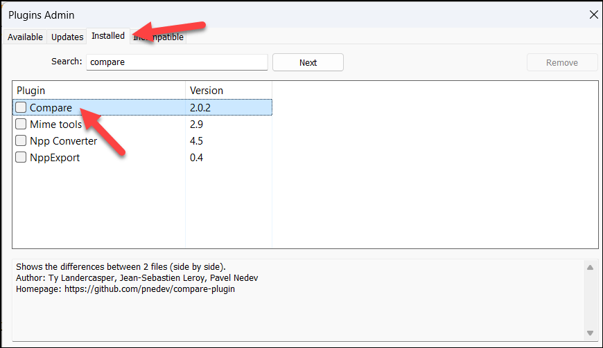 Como comparar dois arquivos no Notepad++