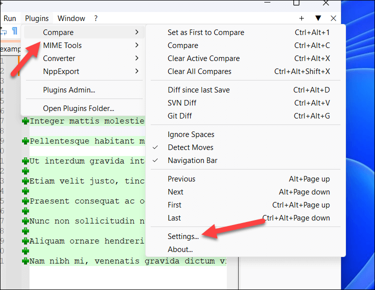 Como comparar dois arquivos no Notepad++